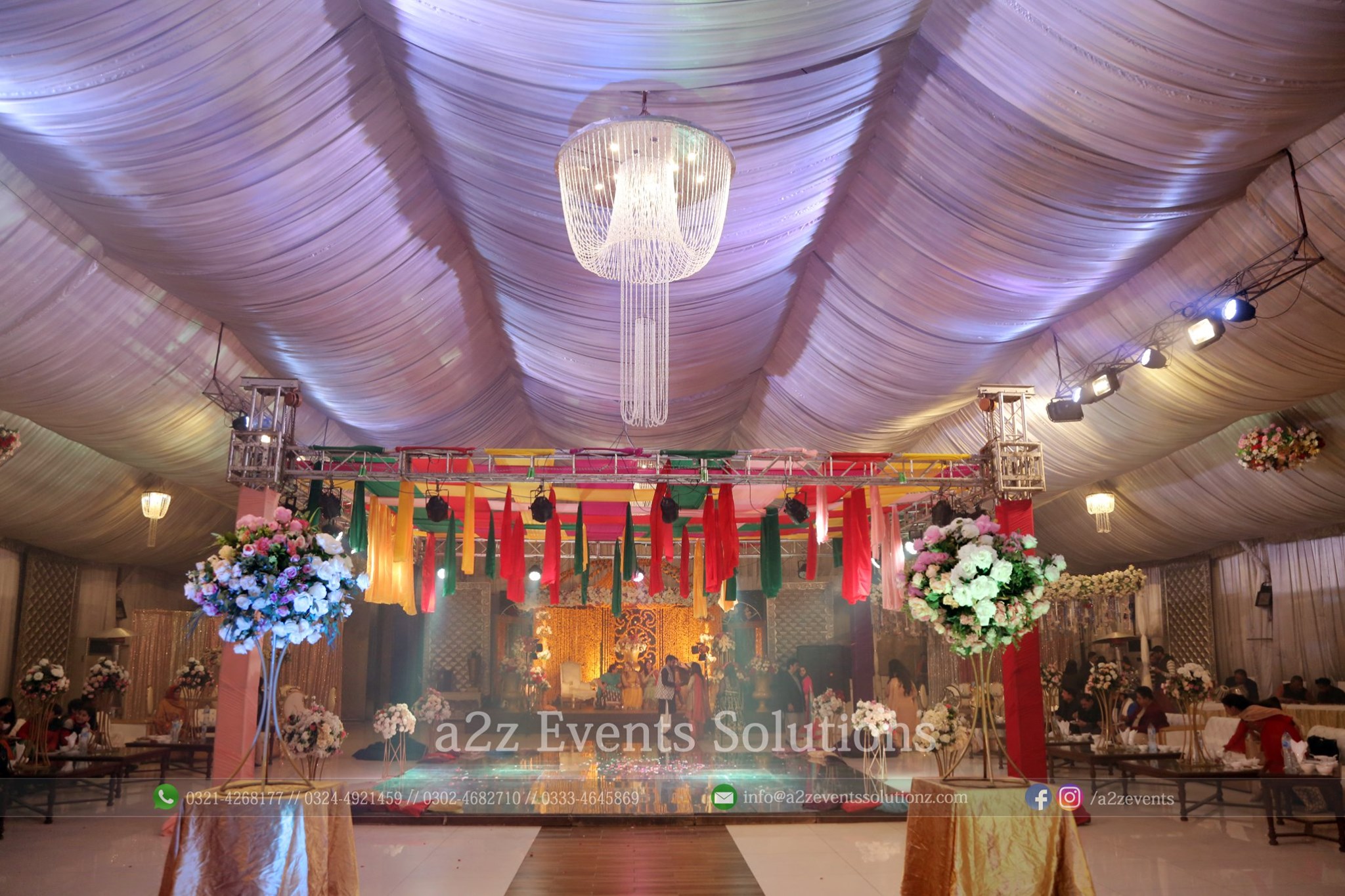 Mishal's Colourful Mayoun Decor At Bedian Road Lahore - A2z Events ...