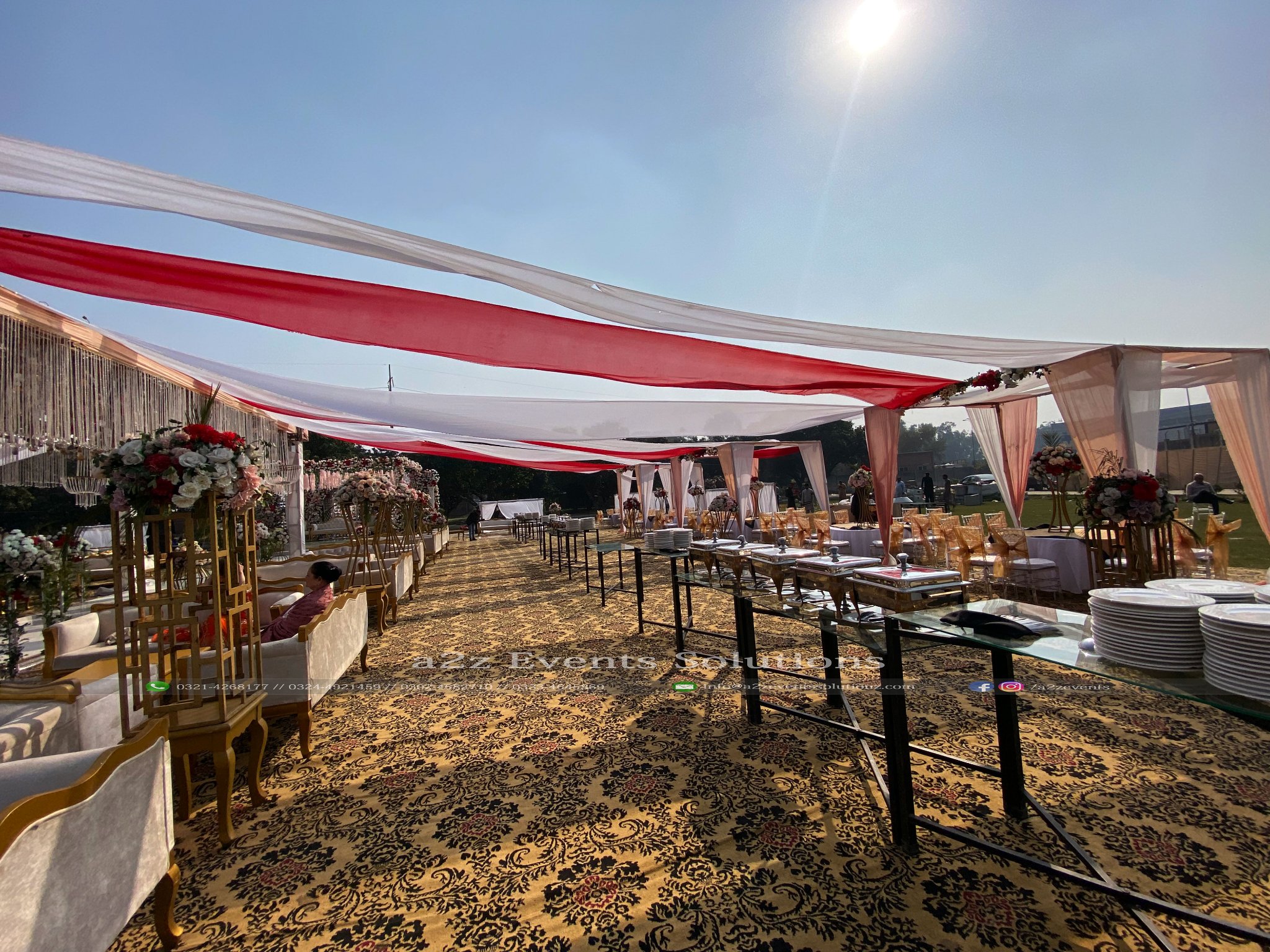 Outdoor Day Time Barat Setup - A2z Events Solutions