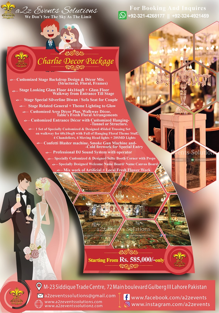 Weddings & Decorations Packages | Birthday Packages by a2z