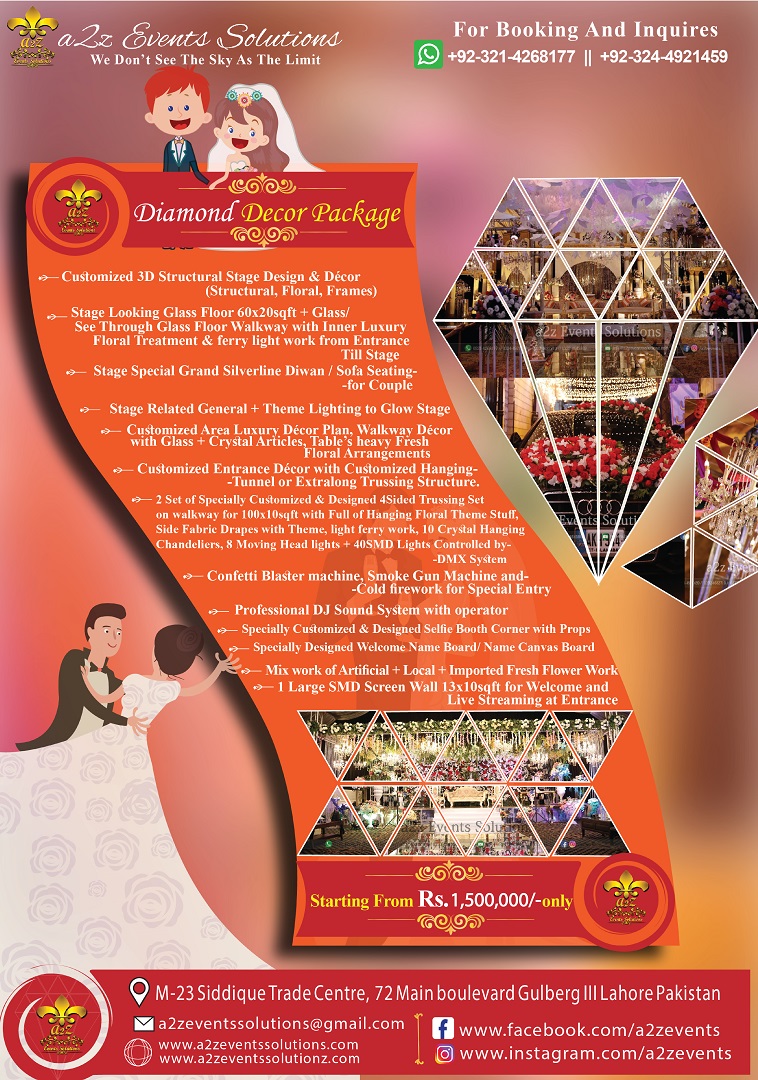 Weddings & Decorations Packages | Birthday Packages by a2z