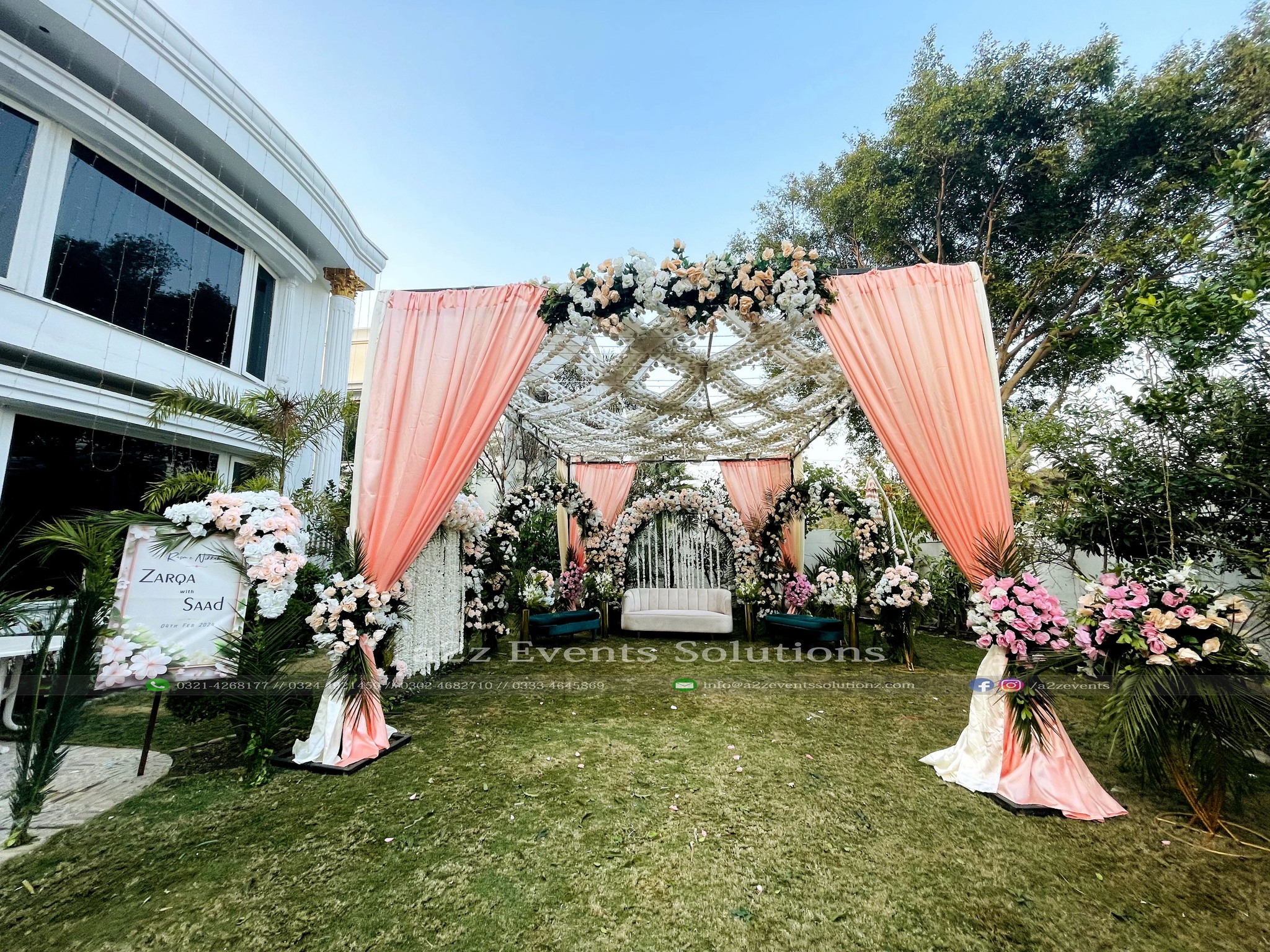 Open Air Nikkah Ceremony | Qabool Hai Theme | Western Wedding | Outdoor ...